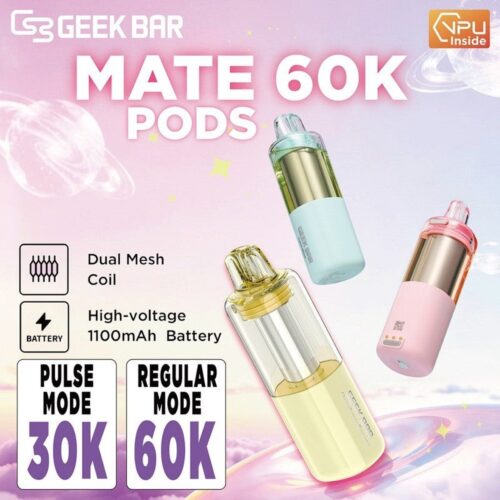 Geek Bar Clio Platinum 50K Kit | Dual Screen, 3 Modes, 50000 Puffs